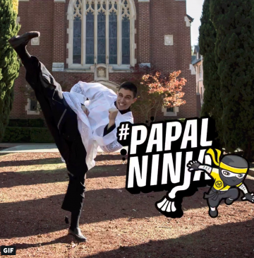 Joven participa en America Ninja Warrior uniformado con bandera Papal ...